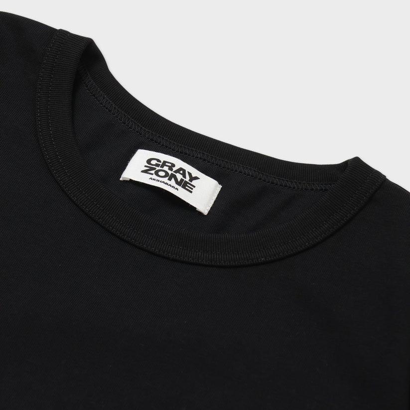 FML Embroidery T-shirt Black×Black – GRAYZONE